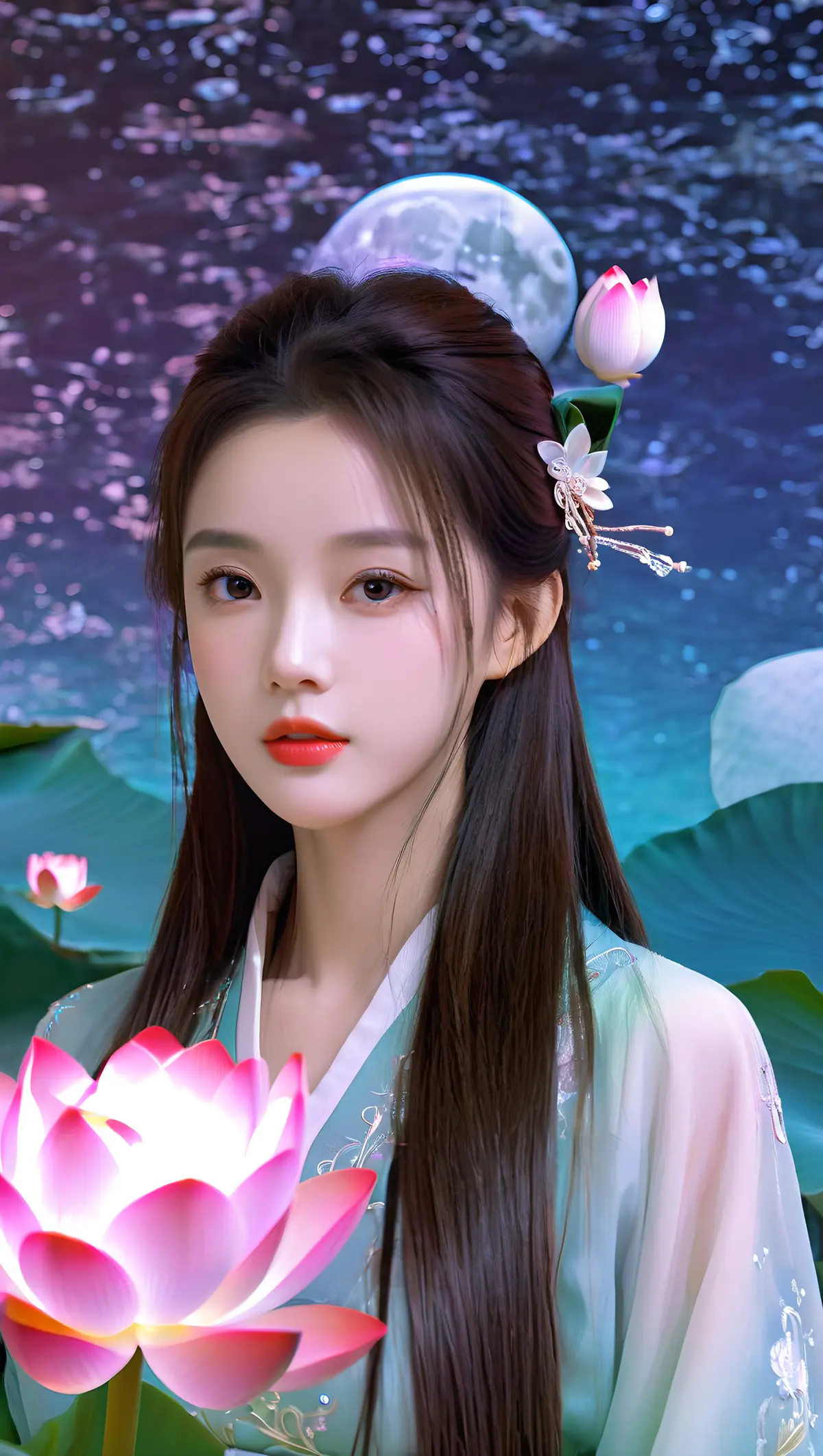 濯清涟而不妖·绝色古装汉服美女 无界ai